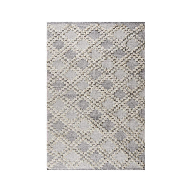 Moroccan Trellis Textured Wool Rug - Grey – Oh Happy Home